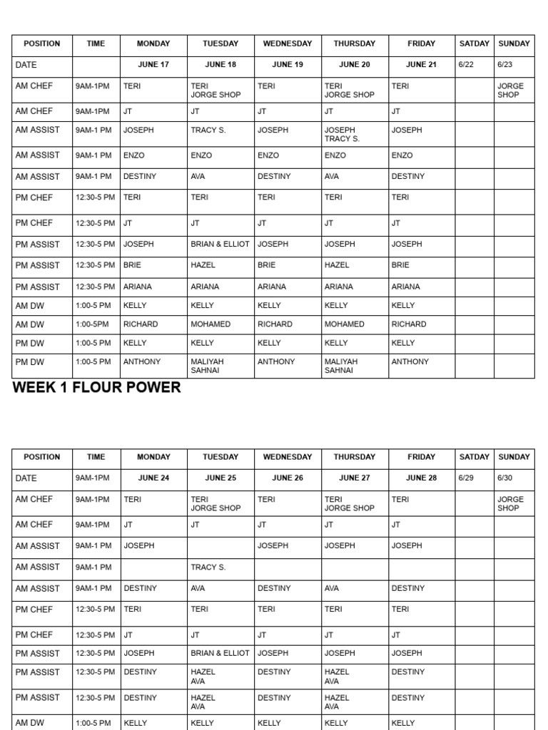 Summer Camp Schedule Template 2024 | PDF