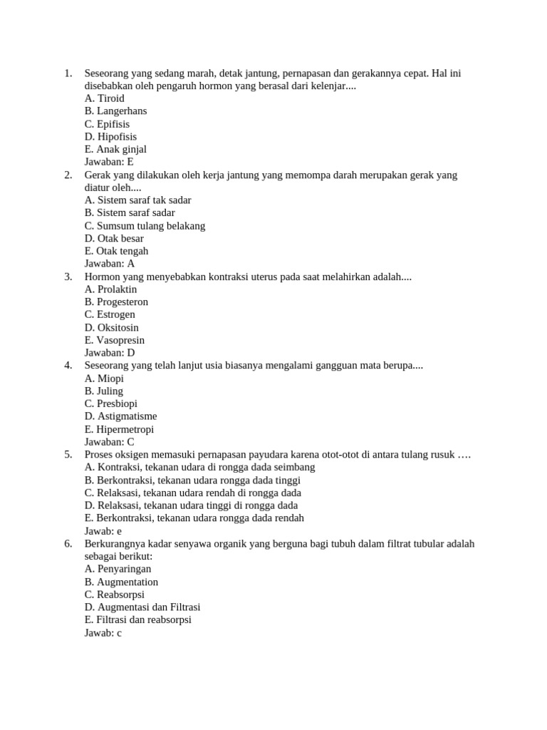 Soal Biologi Kelas Xi | PDF | Kesehatan Holistik | Sains & Matematika