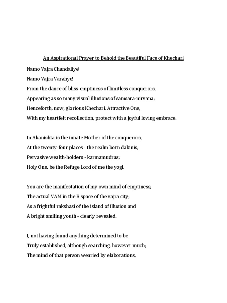 Khechari Prayer for Yogic Enlightenment | PDF