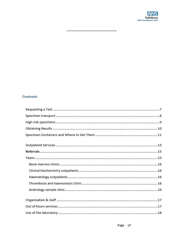 Pathology User Handbook v59 | PDF | Pathology | Infection