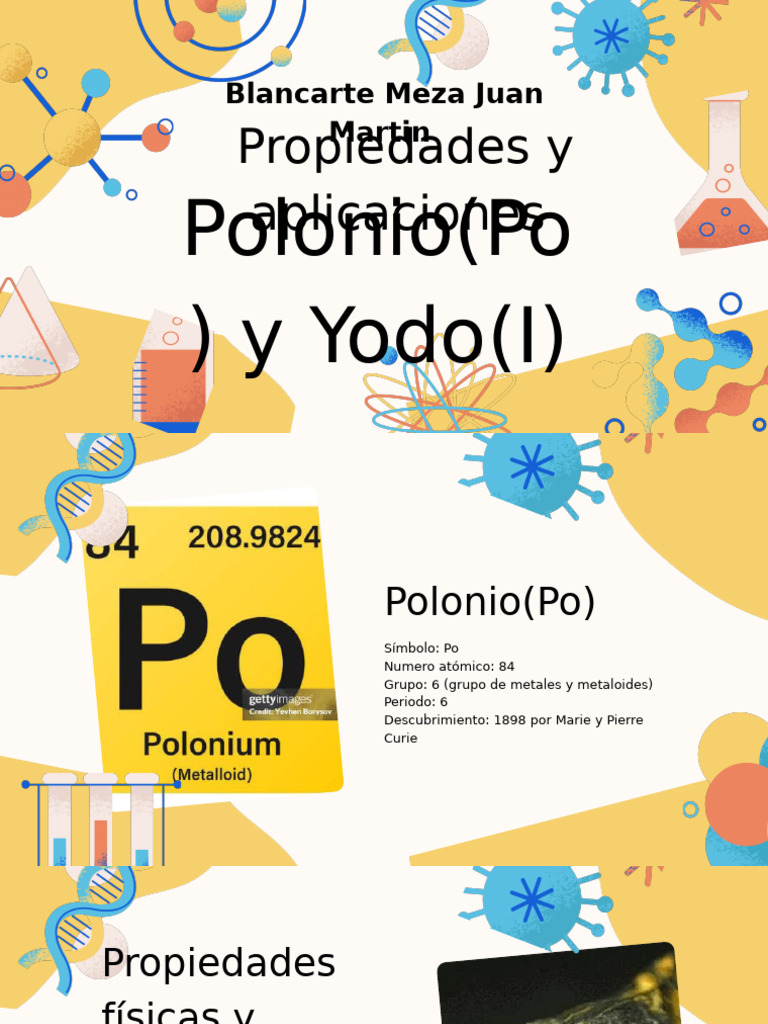 Usos y riesgos del polonio y yodo | PDF | Rieles | Química