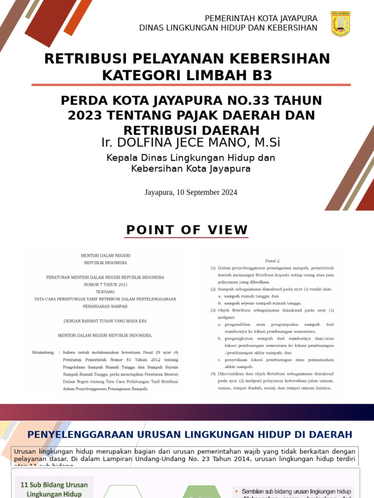Retribusi Limbah b3 Kepala Dinas | PDF