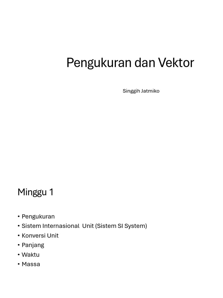 Besaran Dan Vektor | PDF
