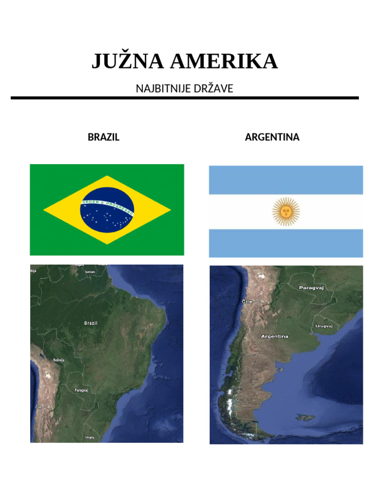 Drzave Juzne Amerike | PDF