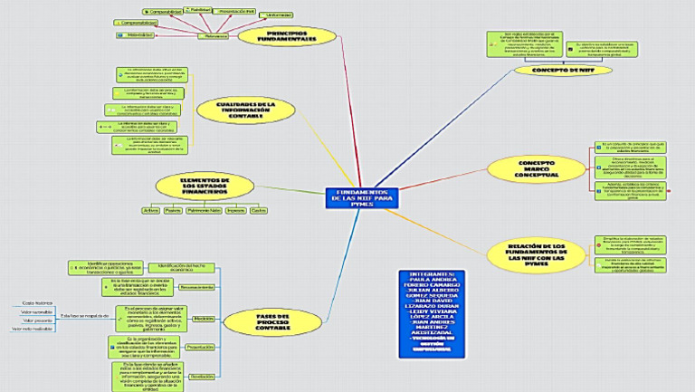 Mapa Conceptual Fundamentos de Las Niif para Pymes | PDF
