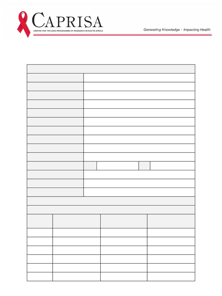 CAPRISA Clinical Trials Capacity Building Programme Application Form ...