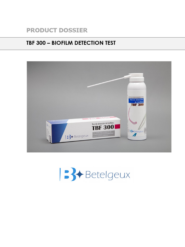 TBF 300 Biofilm Detection Test Guide | PDF | Biofilm