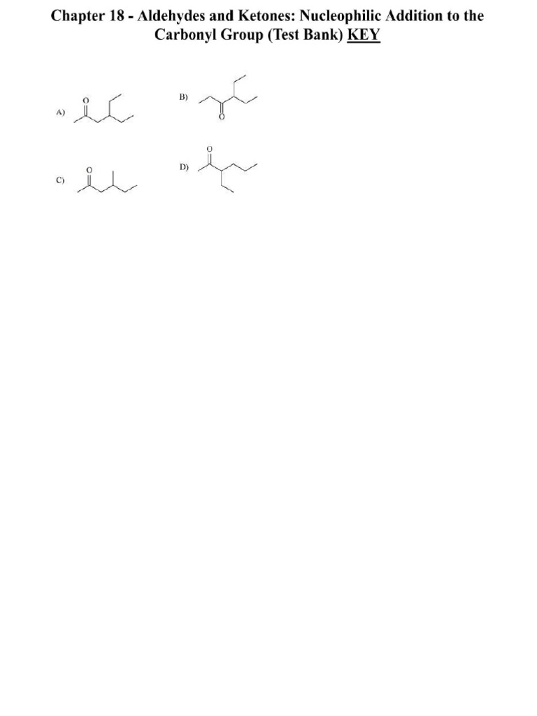 Chapter 18 - Aldehydes and Ketones - Nucleophilic Addition To The ...