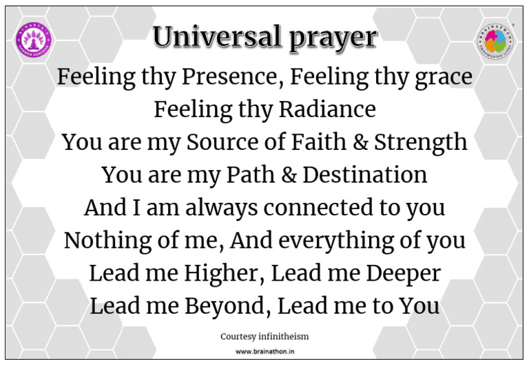 Gold - Week 01. 05 - Universal Prayer | PDF | Religion & Spirituality