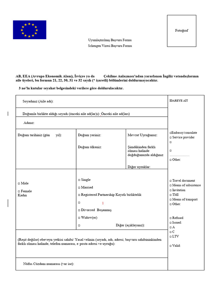 Schengen VISA-Application Latest Version ENG - TR 2024 Updated | PDF