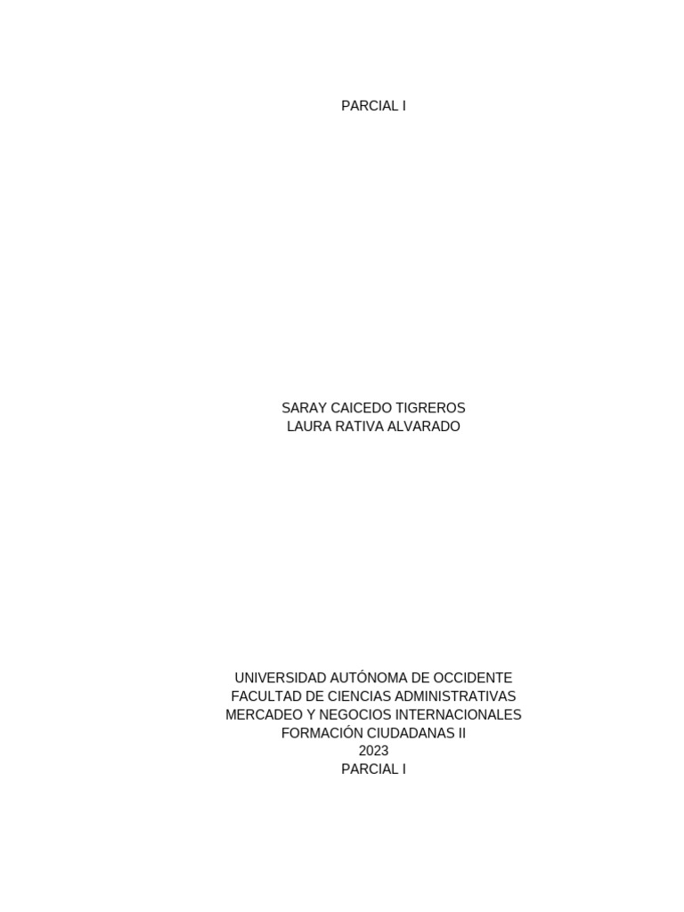 Parcial 1 Ciudadanas - Saray Caicedo y Laura Rativa | PDF | Exclusión ...