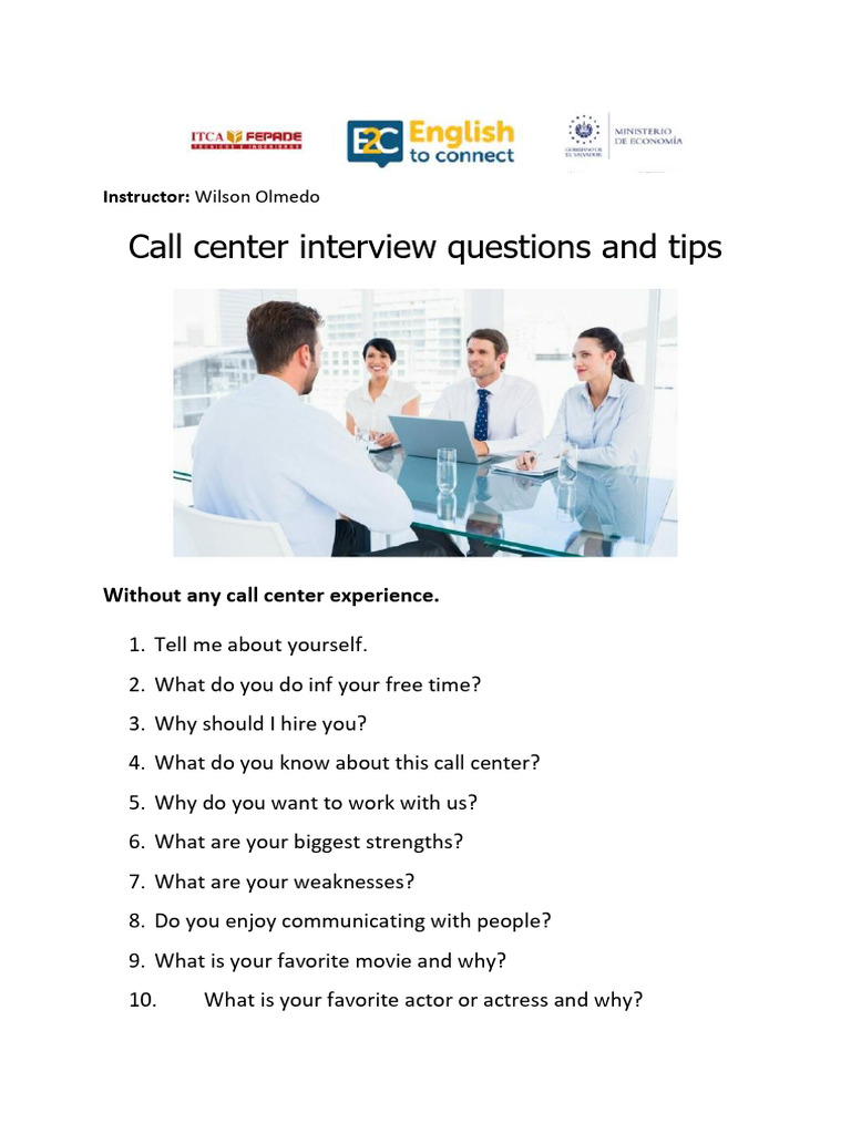 Call Center Interview Questions and Tips | PDF | Career & Growth | Business