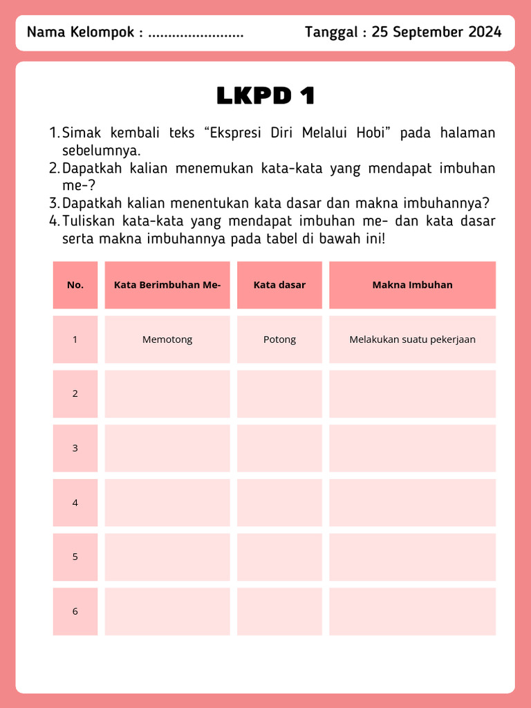 LKPD Imbuhan Me | PDF