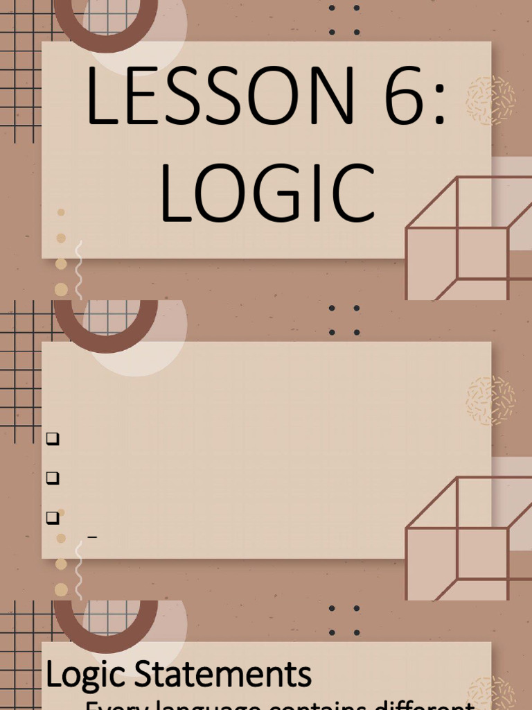 Lesson-6-GE-3 | PDF | If And Only If | Syntax (Logic)