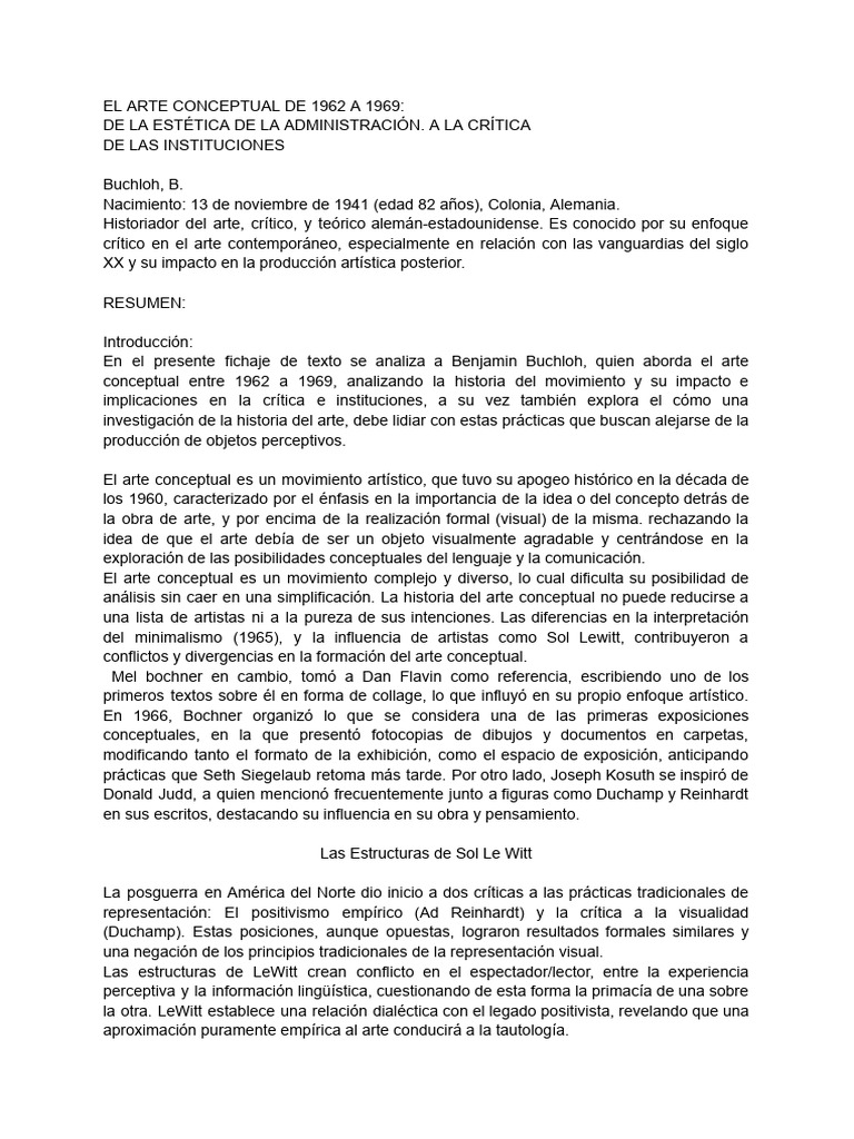 Arte Conceptual: Crítica e Innovación 1962-1969 | PDF | Positivismo ...