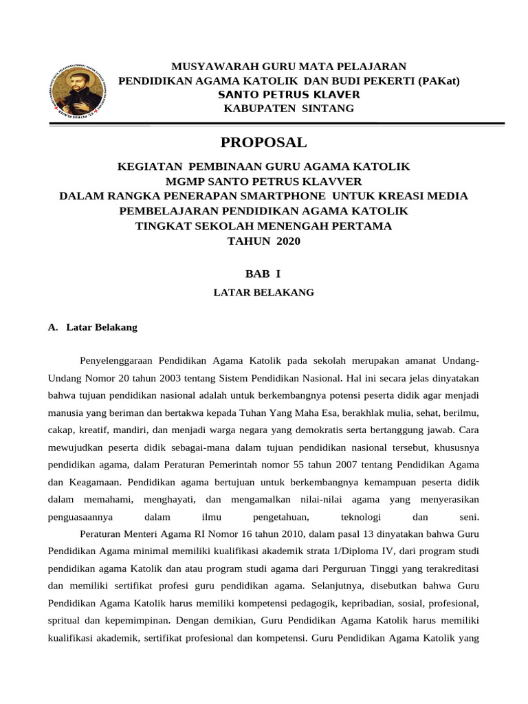 PROPOSAL MGMP PAKat 2020 | PDF | Ilmu Sosial | Seni