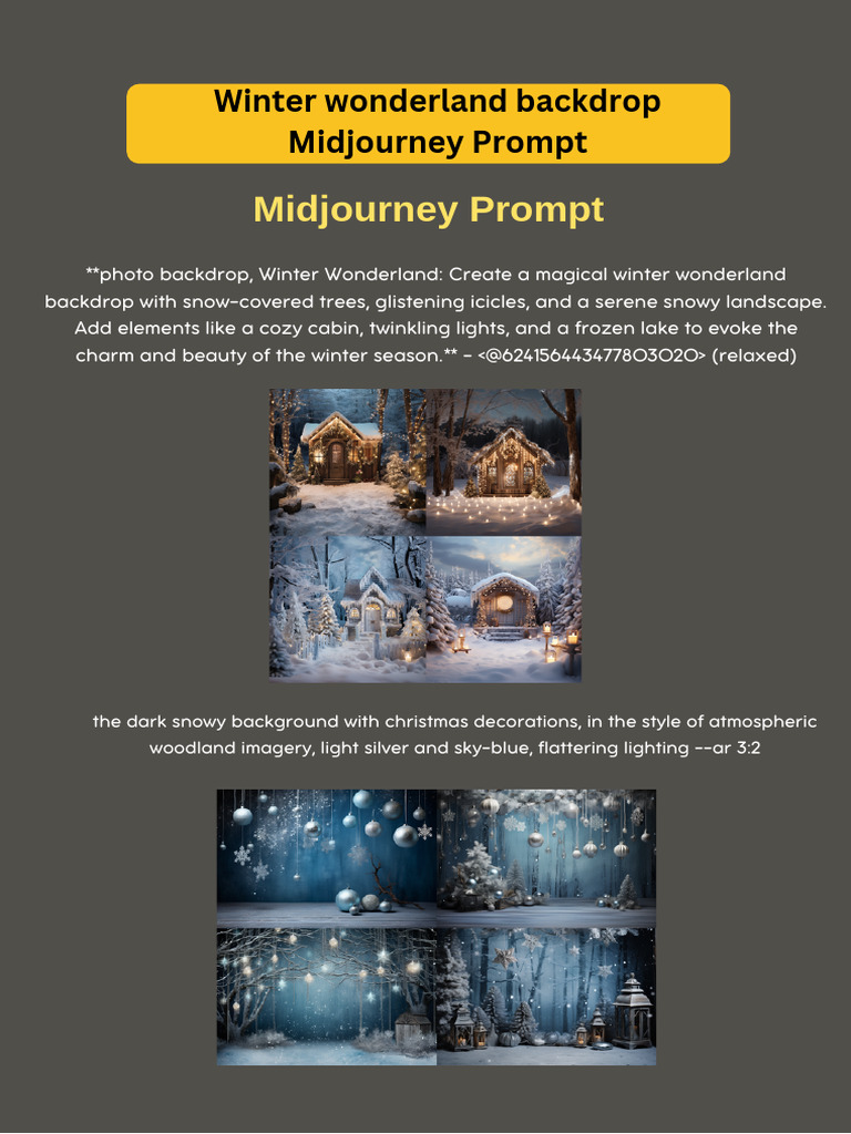 Winter Wonderland Backdrop | PDF | Computing