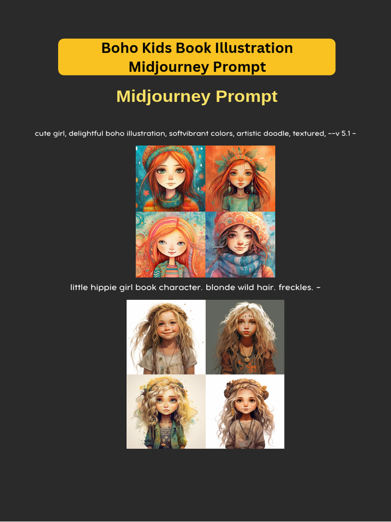 Boho Kids Book Illustration | PDF | Command Line Interface | Computing