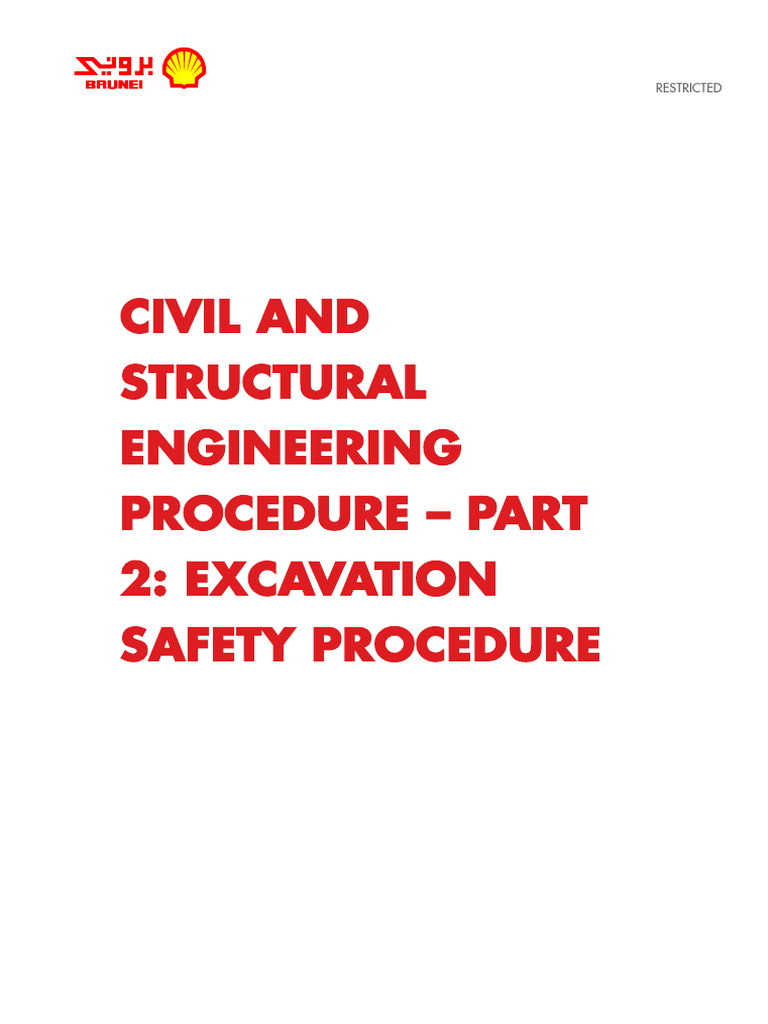 BSP12.CP.02.02 - Excavation Safety Procedure | PDF | Personal Protective Equipment | Trench