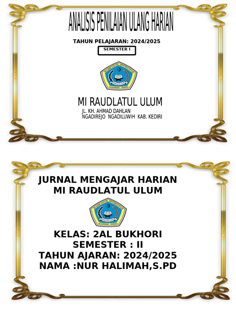 Sampul Tema Semester II | PDF