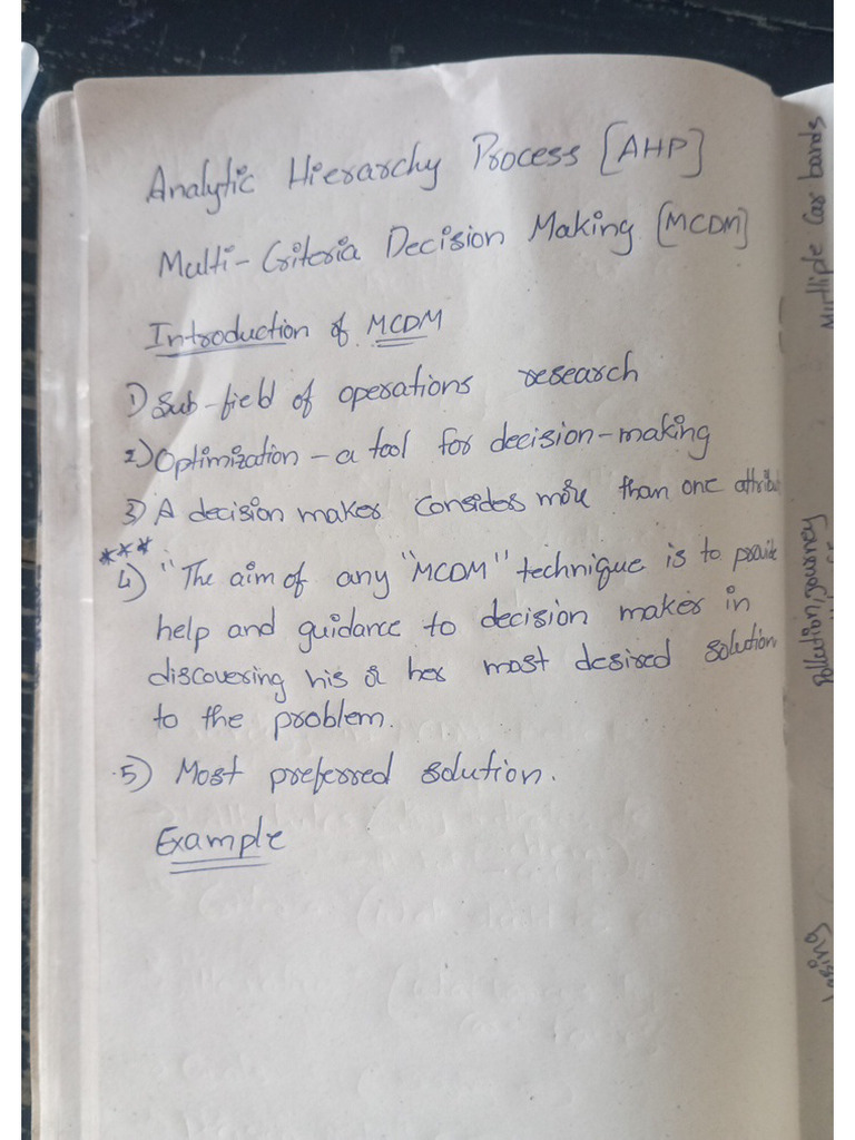 Ahp - MCDM Method | PDF