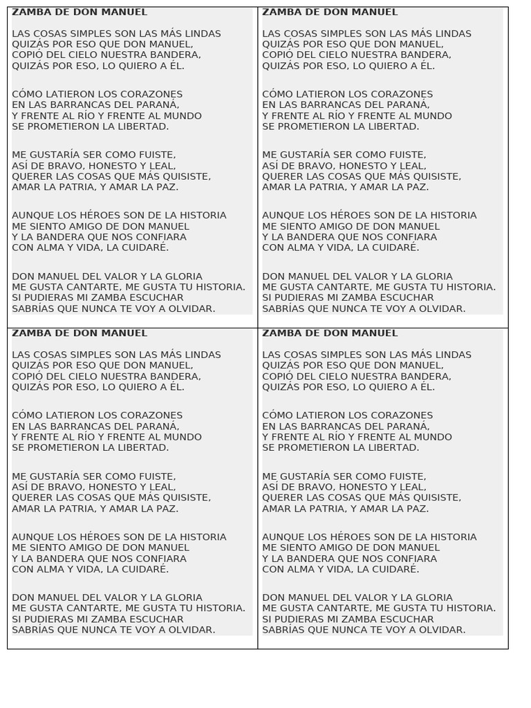 Zamba Don Manuel | PDF