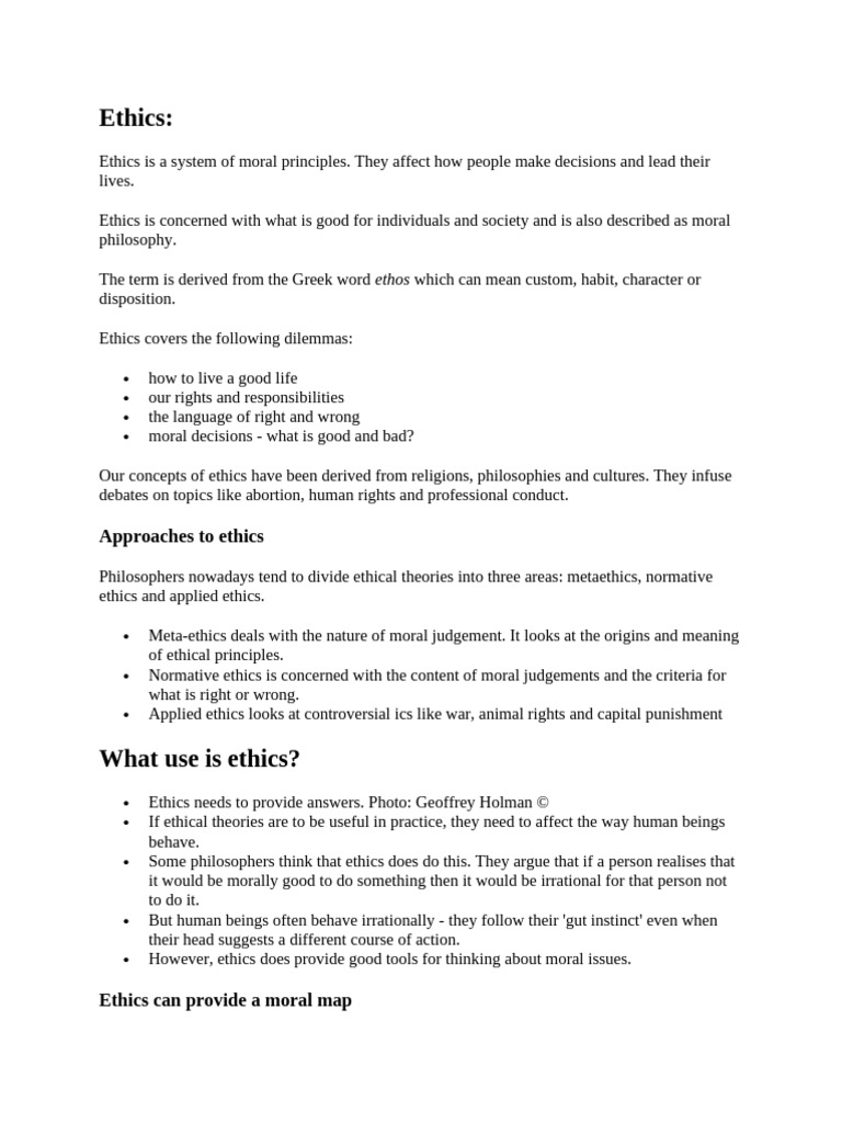 Philosophy - Ethics | PDF | Morality | Truth