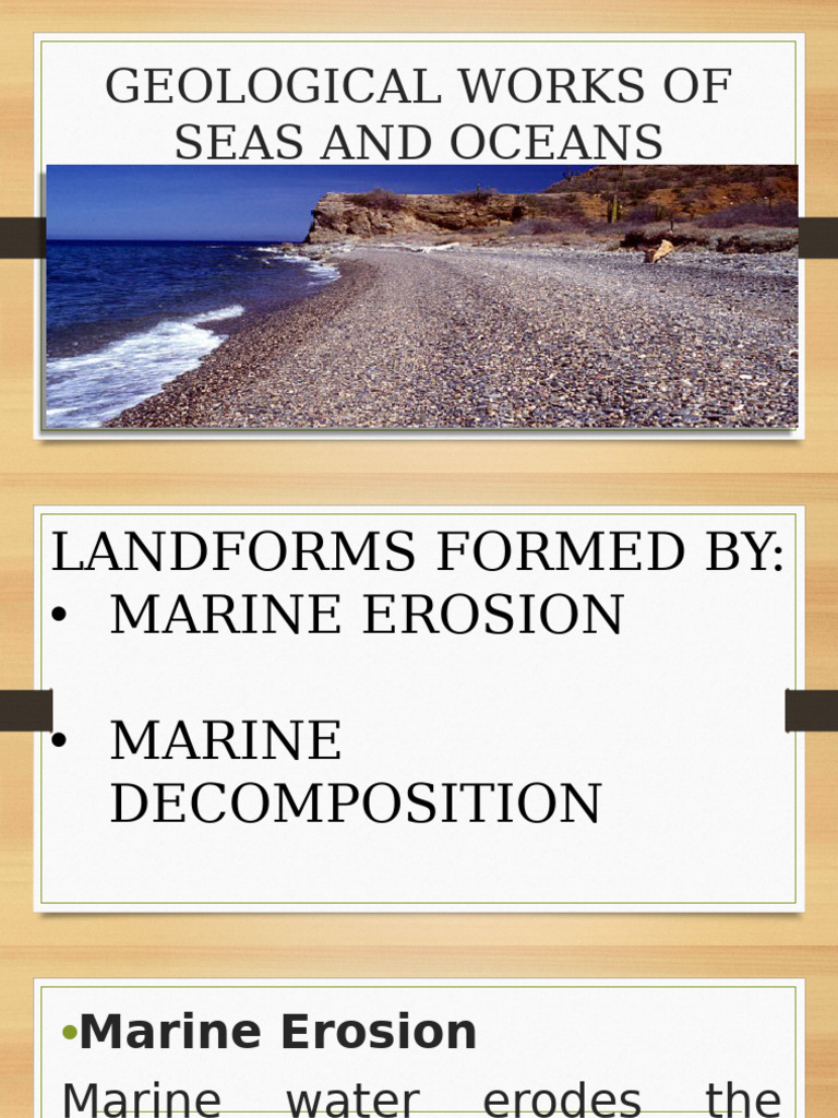 Geological Works of Seas and Oceans | PDF | Erosion | Coast