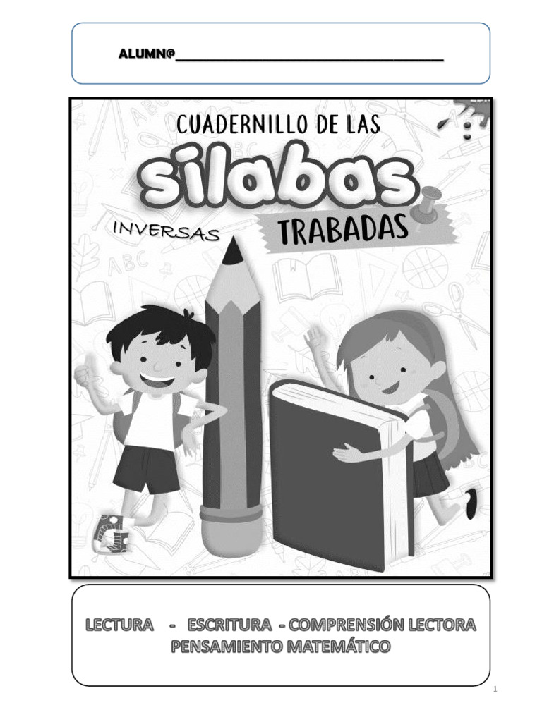 Cuaderno Silabas Trabadas Pdf Artes Del Lenguaje Y Comunicación