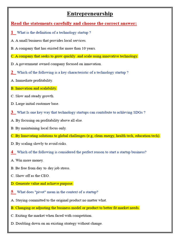 Entrepreneurship | PDF