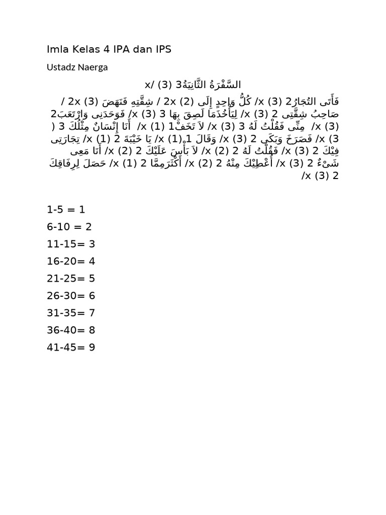 Soal Imla Kelas 4 Pra Semester Ganjil 22'23 | PDF