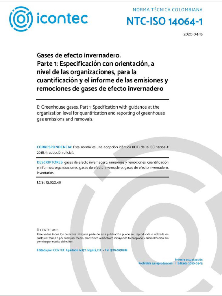 NTC Iso 14064-1 | PDF