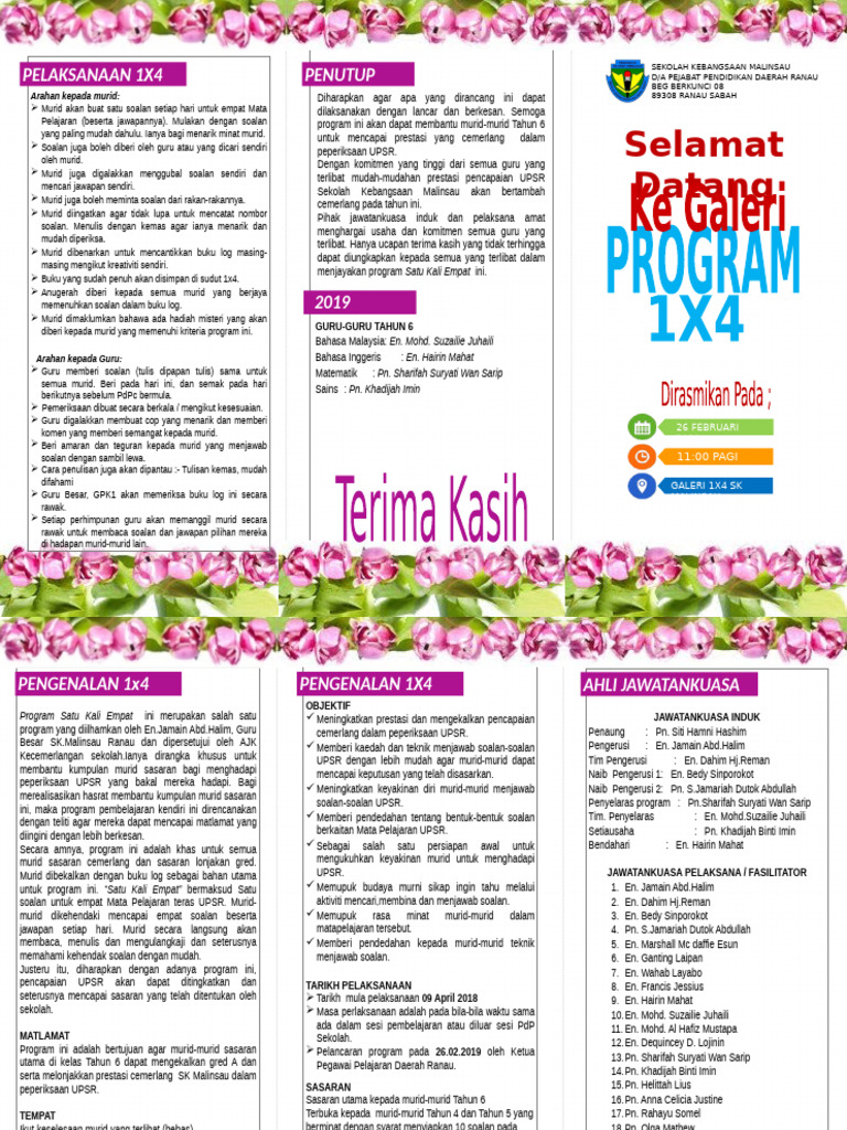 BROSUR PROGRAM 1X4 | PDF