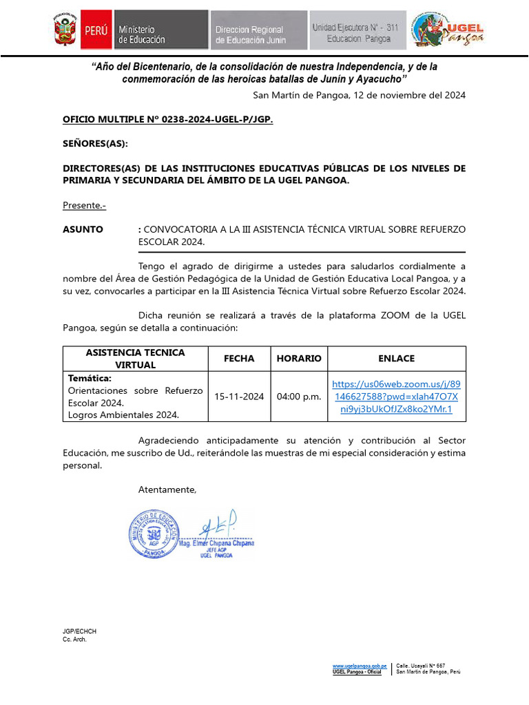 Oficio Multiple 238 | PDF