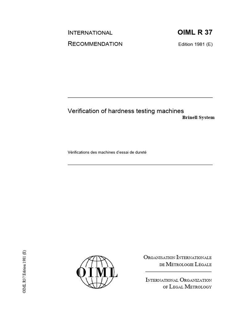 OIML R037-E81 | PDF | Metrology
