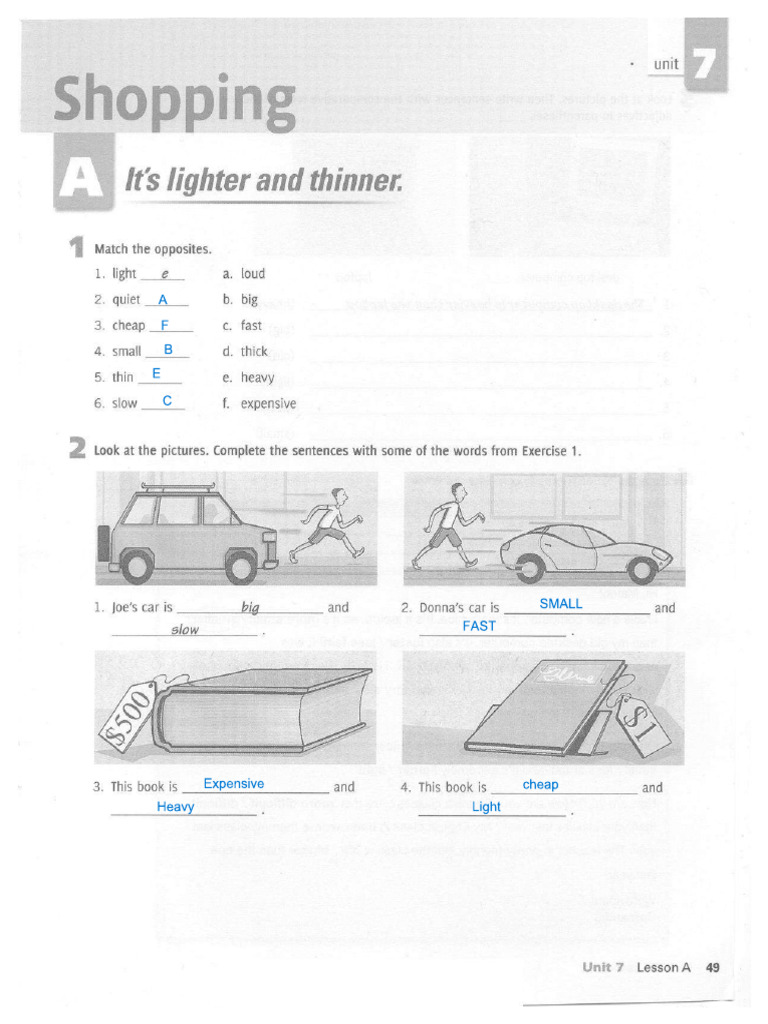 WORK BOOK 2 LVL 5 Unit 7 | PDF
