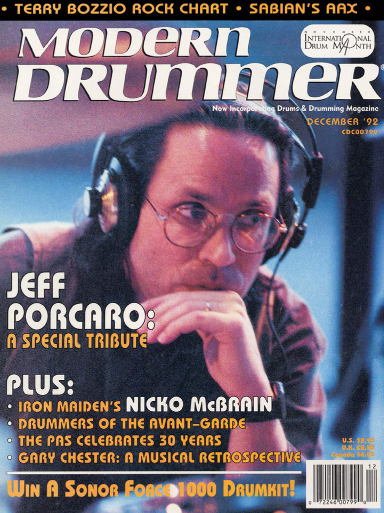 Modern Drummer - Jeff Porcaro - Dezembro 1992 | PDF | Drum Kit