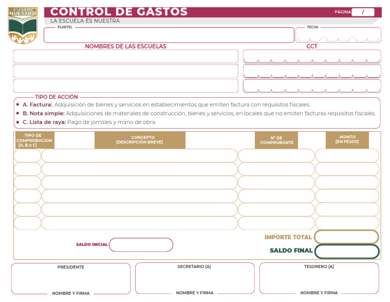 5 LEEN Formato Control Gastos | PDF