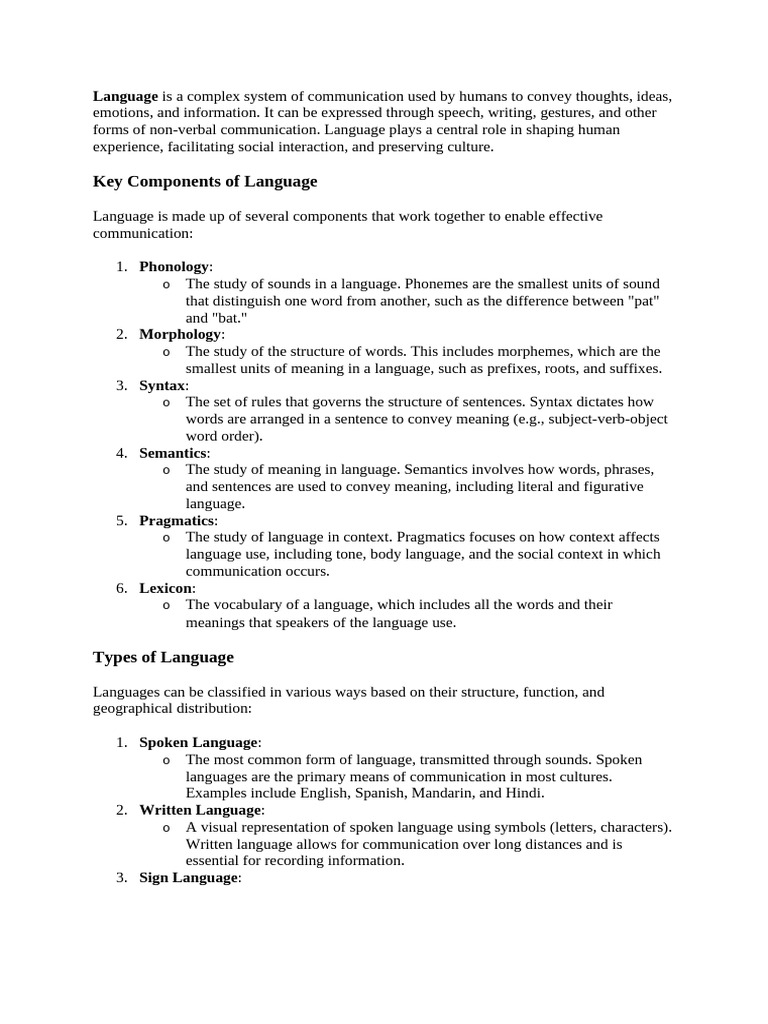 Language | PDF | Word | Semantics