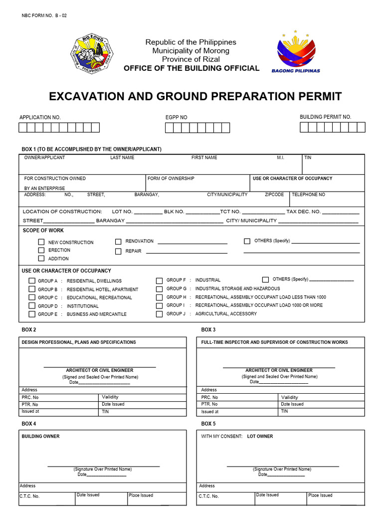 Excavation Permit (1) | PDF | Civil Engineering