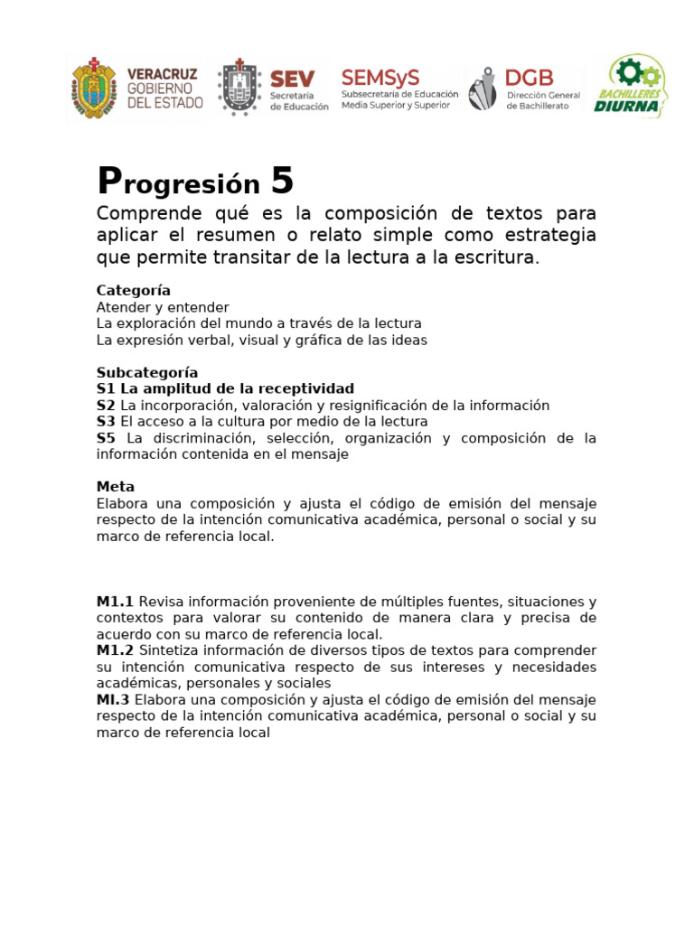 Progresión 5 y 6 | PDF | Comunicación humana