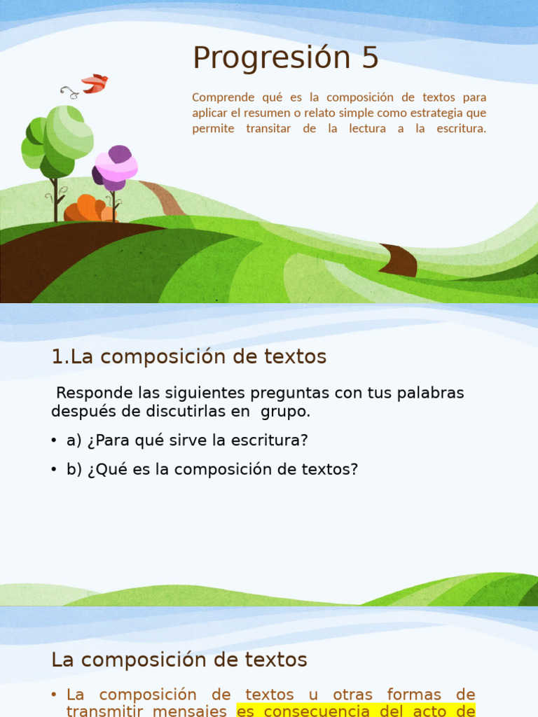 Progresión 5 | PDF | Escritura | Información