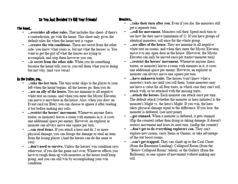 Betrayal Traitor Guide v2 | PDF | Young Adult