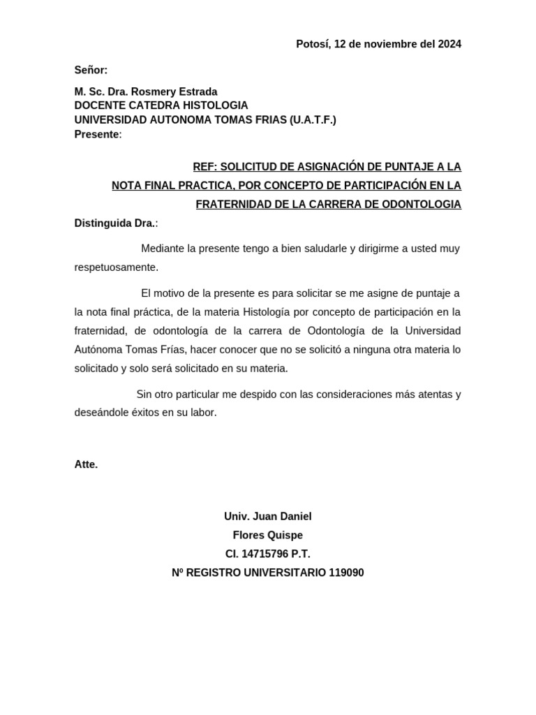 Modelo de Carta | PDF