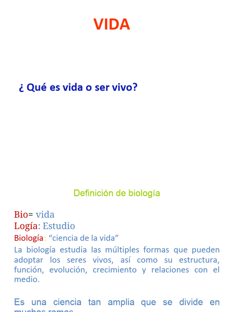 Definición y Clasificación de la Vida | PDF | Eucariotas | Biología ...