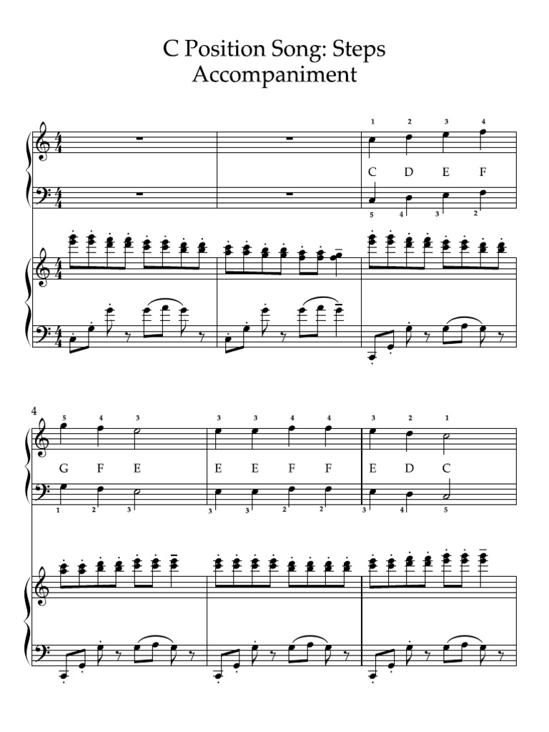 C Position Song - Steps Accompaniment - US | PDF