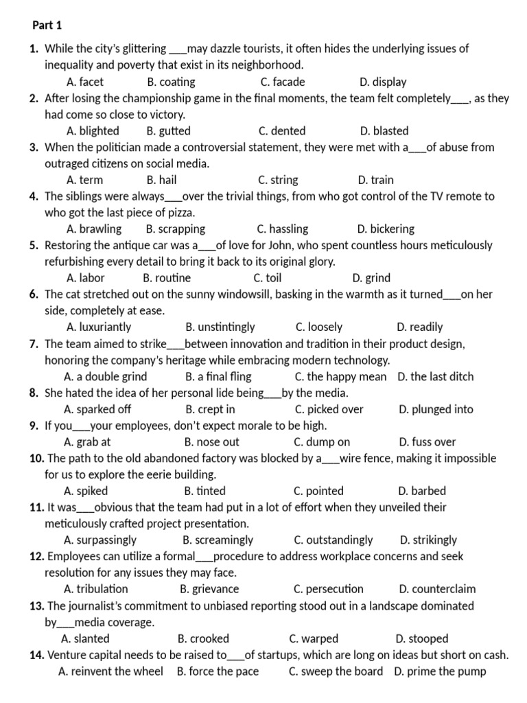 Lexico-Grammar (Advanced) | PDF