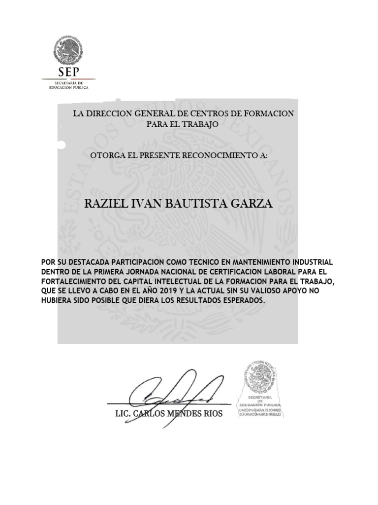 Cecati Reconosimiennew | PDF | Crecimiento personal y profesional | Negocios