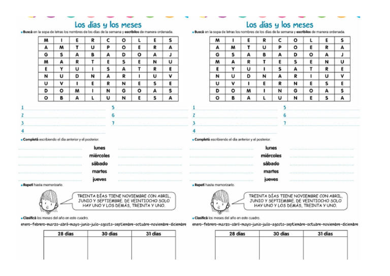 Tarea Calendario | PDF