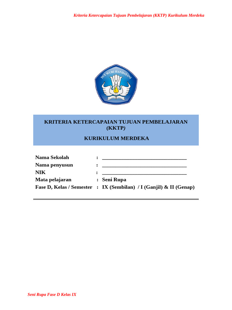 KKTP Kurikulum Merdeka | PDF
